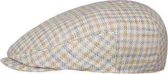 Stetson Casquette Vanmore Driver Femme/Homme - Made in The EU Gavroche avec Visiere, Doublure, Doublure Printemps-ete Printemps Ete - L (58-59 cm) Beige-Bleu