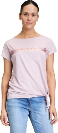 Betty Barclay Kurzarmshirt Damen mit Schleifenknoten (1-tlg) Pailletten