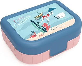 Rotho Memory Kids Vesperdose 1l, lebensmittelechter Kunststoff (PP) BPA-frei, mehrfarbig, 1l (16.6 x 13.3 x 6.1 cm), Adventure