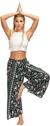 Generic Robes boh&egrave;mes d&eacute;contract&eacute;es pour femmes, pantalon de yoga ample pour l&eacute;t&eacute;, pantalon baggy, D, L