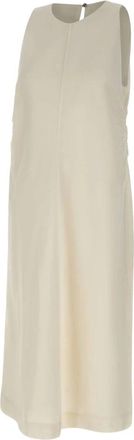HUGO BOSS Femme, Robes, Blanc, Taille: 42 FR C-Delinna Midi Dress