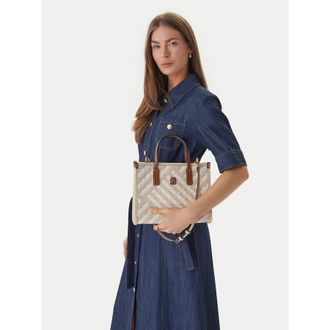 Tommy Hilfiger Handtasche Tommy Hilfiger Th City Mini Tote AW0AW18393 Beige