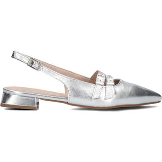 Stefano Lauran Silberne Lederslingbacks Marianna Schuhe - - Shoes - Damen - Grau - 37 EU