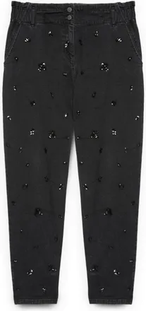 Fiorella Rubino Femme, Jeans, Noir, Taille: 46 FR Balloon Jeans