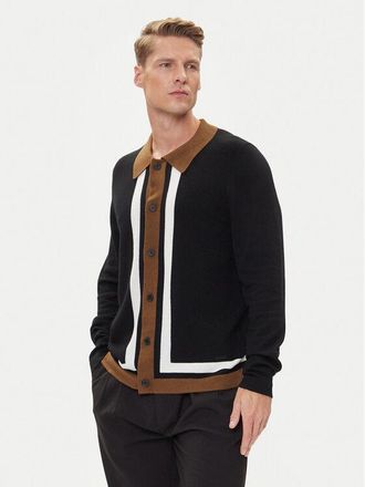 HUGO BOSS Strickjacke Splon 50543770 Schwarz Relaxed Fit