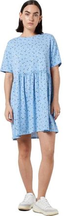Noisy May Noisy may Damen Nmkerry S/S Short Aop Dress S*, Cerulean/Aop:flower, L