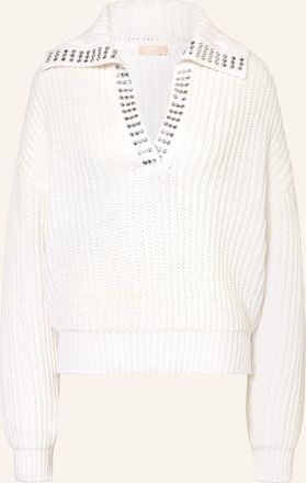 Liu Jo Liu Jo Pullover Mit Schmucksteinen weiss