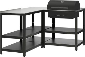 IKEA GRILLSK&Auml;R Kohlegrill mit K&uuml;cheninsel