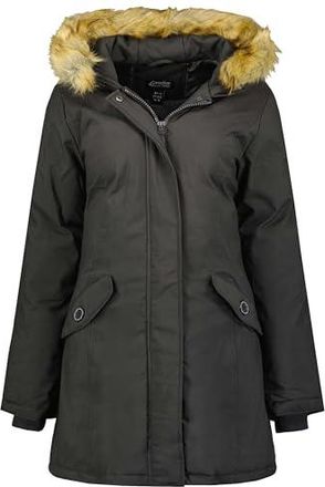 Canadian Peak Dinastipeak Lady - Parka Longue Epaisse Chaude Femme Automne Hiver - Manteau Fin Capuche Fausse Fourure - Blouson Coupe Vent - Doudoune Elegante Femme
