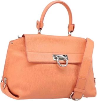 Ferragamo Sac &agrave; main Pre-owned - Femme - Pre-owned - Orange - Taille: ONE Size