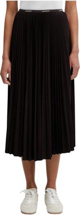 Lacoste Jupe Maxi Pliss&eacute;e - Femme - Jupes - Brun - Taille: 42 FR