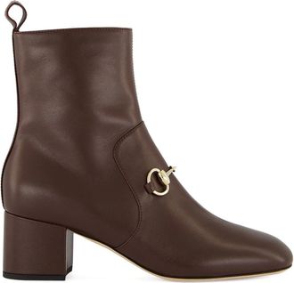 Gucci Stiefeletten mit Horsebit 55mm - Braun