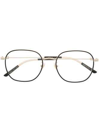 Gucci lunettes de vue carr&eacute;es &agrave; logo G - Or