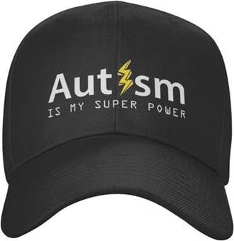 Generic Casquette de baseball tendance avec inscription &laquo; Autism is My Super Power &raquo; - Casquette de baseball pour homme et femme - Respirant - Protection sola