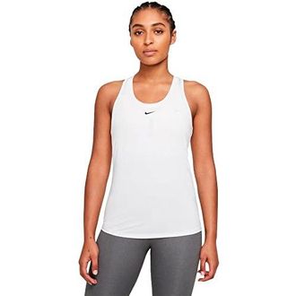 Nike Femme W Nk One Df Slim Tank Vest, White/Black, S EU