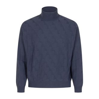 Emporio Armani Herren, Strickwaren, Blau, LGr&ouml;&szlig;e