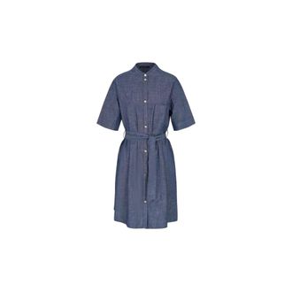 A|X Armani Exchange Blaues Denim Hemdkleid Casual Eleganz - - Dresses - Damen - Blau - XS
