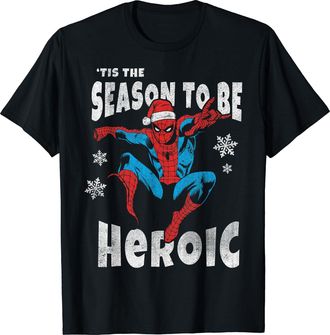 MARVEL Spider-Man Season To Be Heroic Holiday T-Shirt