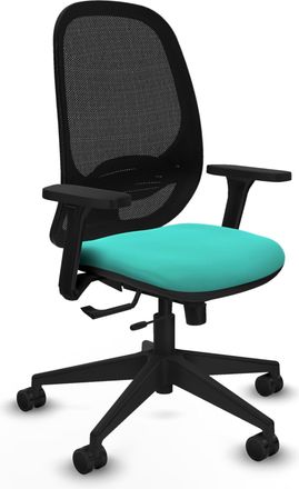 Piqueras y Crespo Stuhl geeignet f&uuml;r B&uuml;ro mit 3D-Armen, h&ouml;henverstellbare Lendenwirbelst&uuml;tze, ausgestattet mit Syncro/Traslack und Schneideschaum, mit Rollen von 65 mm,