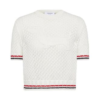 Thom Browne Damen, Strickwaren, Wei&szlig;, XSGr&ouml;&szlig;e