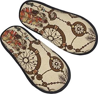 Generic Plumes Attrape-R&ecirc;ves Ethniques Homme Femme Slippers Chaud Chaussons Doux Chaussures De Maison Pour Int&eacute;rieur Hiver Ext&eacute;rieur M