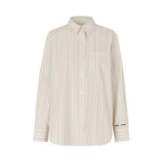 Sams&oslash;e & Sams&oslash;e Femme, Blouses et Chemises, Beige, Taille: 40 FR Chemise ample &agrave; manches longues