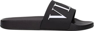 Valentino Garavani Sandales Claquettes en Coton - Homme - Chaussures - Noir - Taille: 40 EU