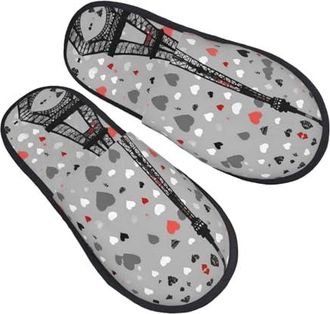 Generic Impression De Furets De Mannequin Fran&ccedil;ais Pantoufles Moelleuses Chauds Pantoufles En Peluche Hiver Slippers Pour Ext&eacute;rieur Femme Int&eacute;rieur M