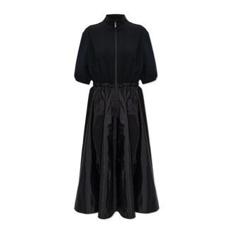 Moncler Kleid mit Materialmix - - Dresses - Damen - Schwarzk - M