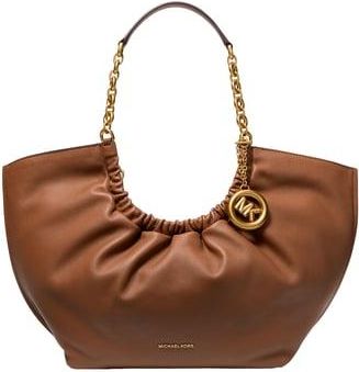 Michael Kors Sac &agrave; main &agrave; d&eacute;tail chaine et logo m&eacute;tallique en cuir