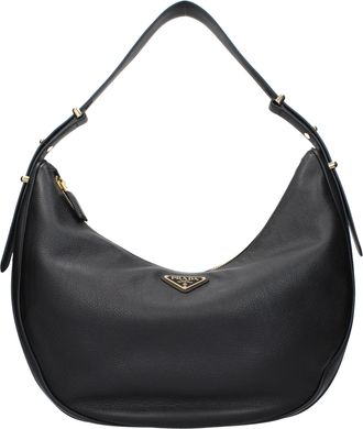 Prada Femmes Sac bandouli&egrave;re en cuir Arqu&eacute; Noir