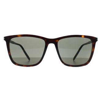 Saint Laurent Square Damen dunkel gefleckt Havanna grau SL 851