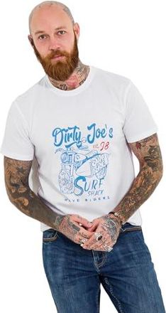 Joe Browns Summer Surfboard Graphic T-Shirt, Blanc, M Homme
