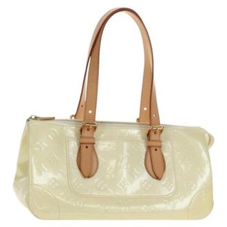Louis Vuitton Sac &agrave; main en cuir verni doccasion - Femme - Pre-owned - Beige - Taille: ONE Size