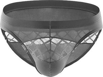 Generic Sous-v&ecirc;tements sexy pour homme - Jockstrap - Respirant - Transparent - String confortable - Couleur unie - Cadeau pour la Saint-Valentin, gris, XXL