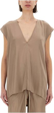 Rick Owens Femme, Tops, Beige, Taille: 38 FR Dylan Top