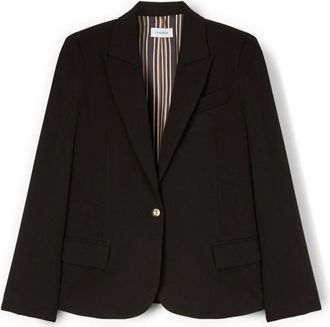 Motivi Femme, Vestes, Noir, Taille: 42 FR Blazer crois&eacute; avec doublure int&eacute;rieure ray&eacute;e