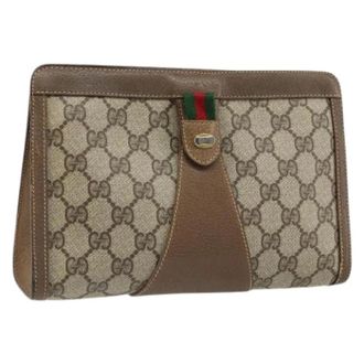 Gucci Pochette en plastique Pre-owned - Femme - Pre-owned - Beige - Taille: ONE Size