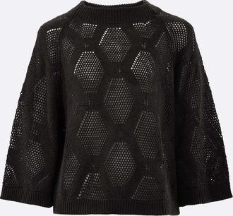 van Laack Loose Fit Pullover aus Ajoure Strick