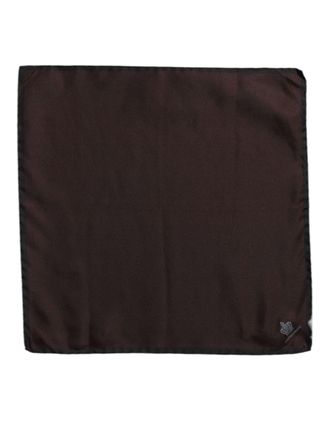 Dolce & Gabbana Brown Dg Crown Silk Square Men Foulard Scarf