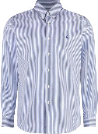 Polo Ralph Lauren Homme, Chemises, Bleu, Taille: L Chemise en coton &agrave; col boutonn&eacute;