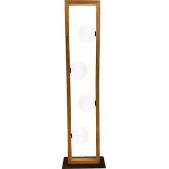 Nowa Nowa - Lampadaire Lampadaire en bois Boule de verre Lampe de salon 4 flammes h 110 cm