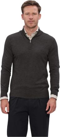 Profuomo Merino Half Zip - - Knitwear - Herren - Grau - L