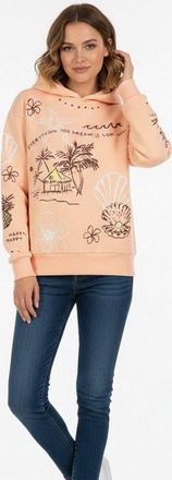 Sublevel Hoodie Blumenmotiv Freizeitkleidung mit fr&ouml;hlichem Statement f&uuml;r Damen (1-tlg) Baumwolle Normal Fit Kapuze Langarm Spruch atmungsaktiv