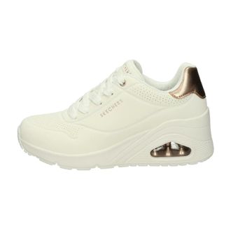 Skechers Femme, Chaussures, Blanc, Taille: 37 EU Baskets compens&eacute;es tendance m&eacute;tallis&eacute;es