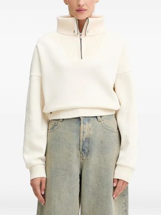Iceberg zip turtleneck sweatshirt - Wei&szlig;