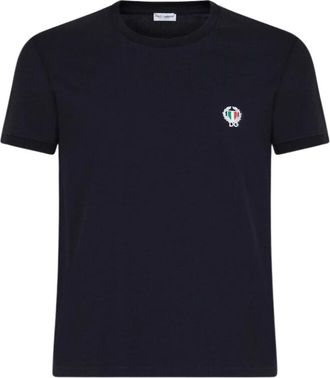 Dolce & Gabbana Homme, Tops, Bleu, Taille: S T-Shirt
