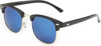 Generic Lunettes De Soleil Polaris&eacute;es En M&eacute;tal For Homme Et Femme, Tendance, Monture Carr&eacute;e, Confort Optimal For Les Soir&eacute;es(Blue)