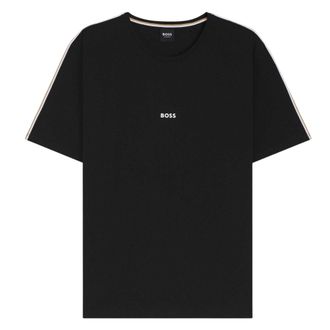 HUGO BOSS T-Shirt f&uuml;r Herren, Polyester-Baumwollmischgewebe, Regul&auml;r (Schwarz)