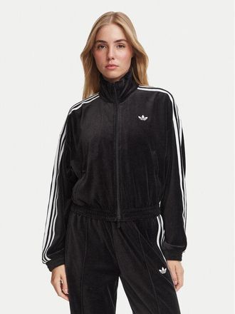 adidas Sweatshirt Velour LG4297 Schwarz Loose Fit